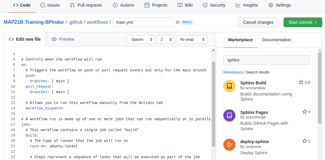 Collaborative Software Development → Using GitHub to compile your documentation - ADACS